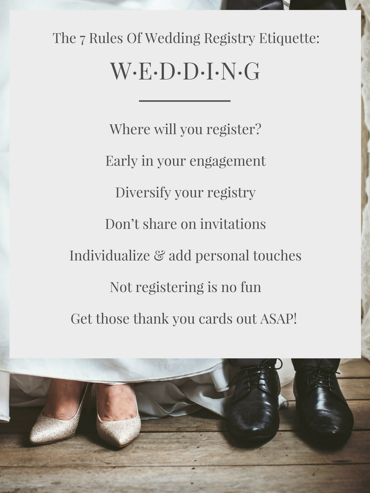 The 7 Rules of Wedding Registry Etiquette—Blueprint Registry Guides